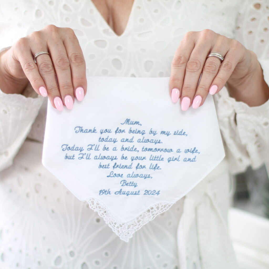 Own Message Embroidered handkerchief | Extra Special Touch