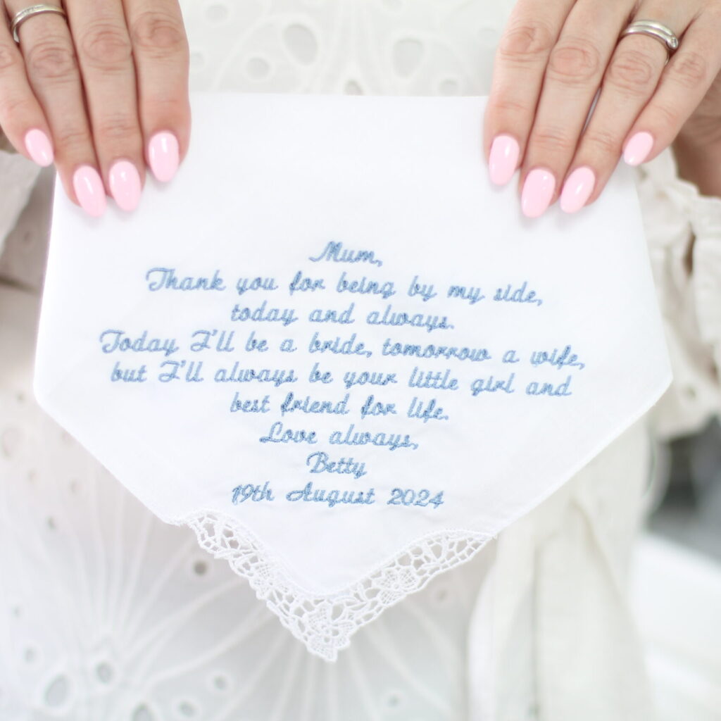 Own Message Embroidered handkerchief | Extra Special Touch