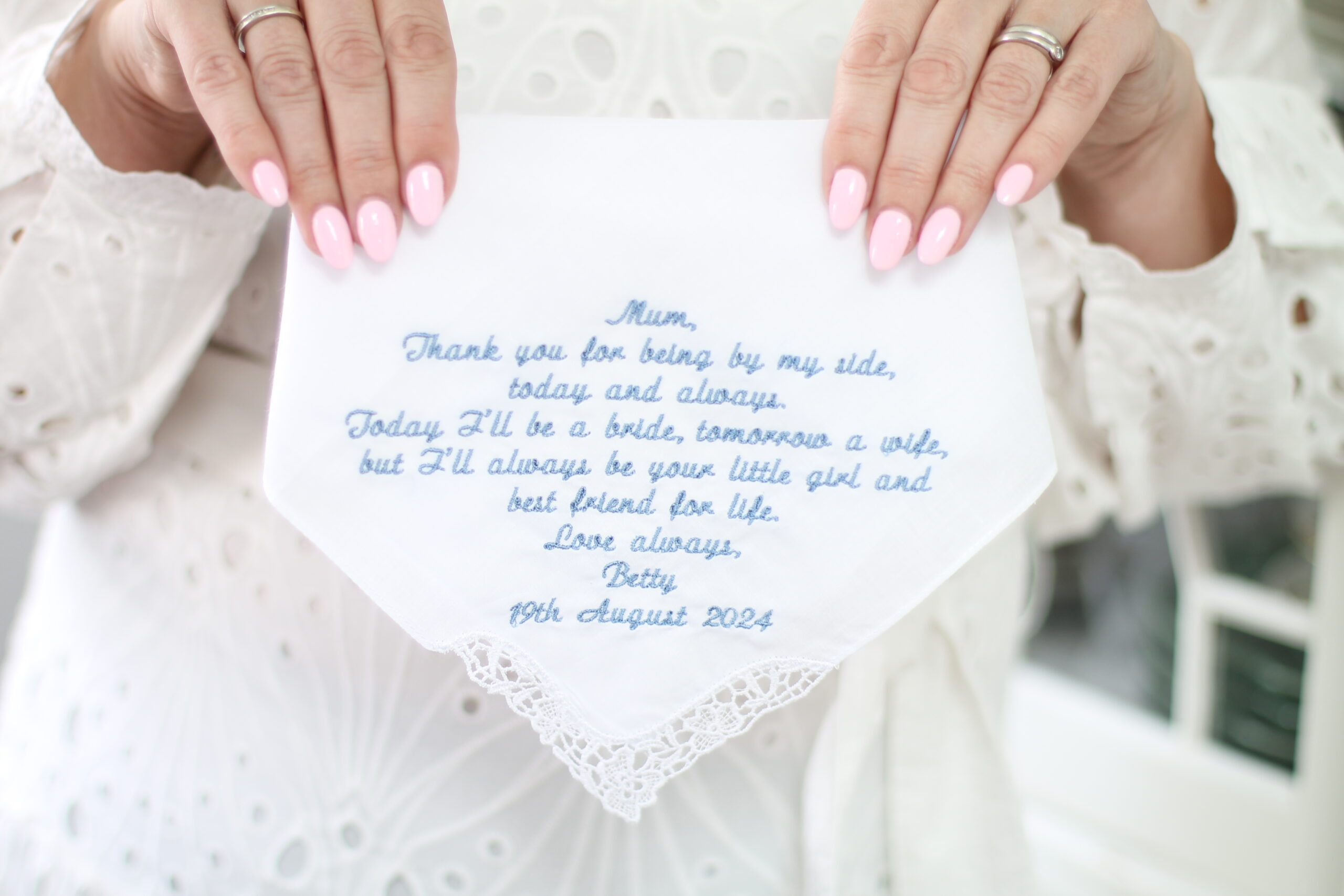 Own Message Embroidered handkerchief | Extra Special Touch