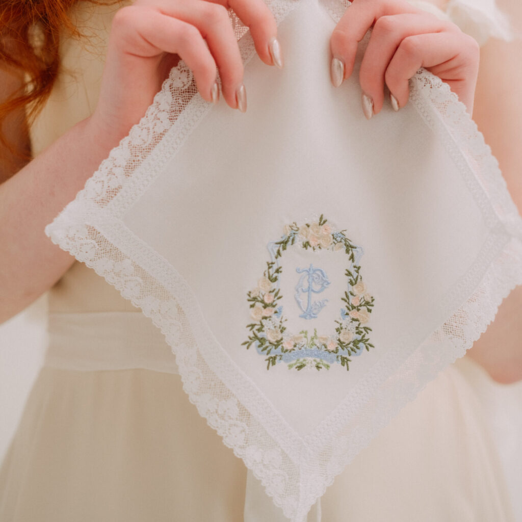 Custom ladies handkerchief embroider logo | Extra Special Touch